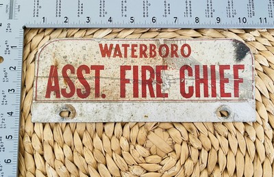 1980 Era Waterboro Maine Fire Department License Plate Topper ALPCA ...