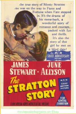 THE STRATTON STORY THE MOVIE POSTER V.Fine JAMES STEWART 1949 Aus ...