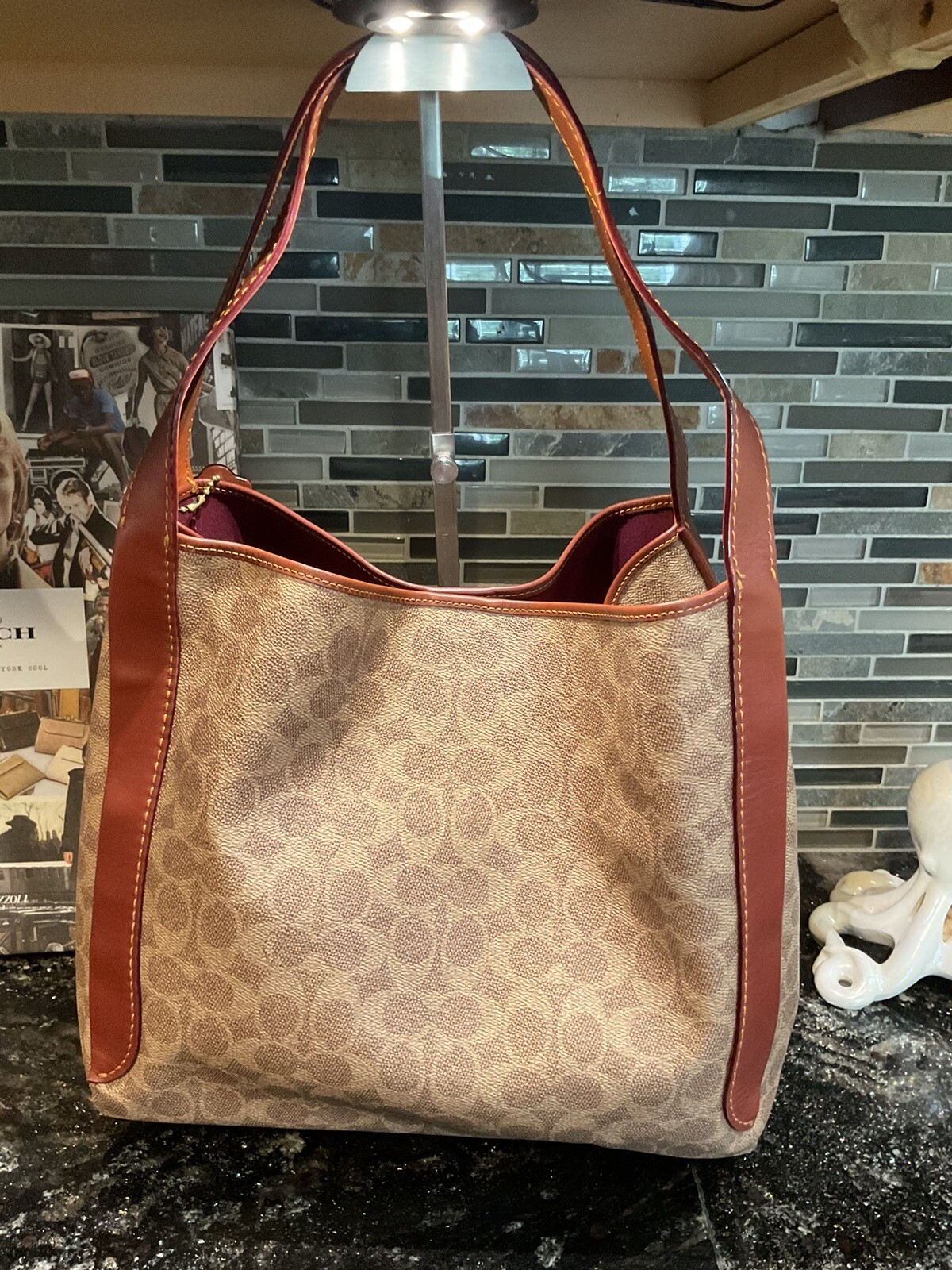 COACH Hadley Hobo In Signature Canvas & Leather Handb… - Gem