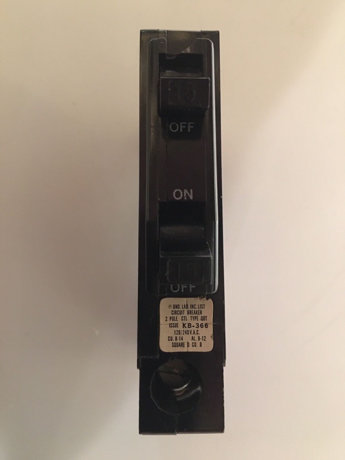 Square D Tandem 15/15. Type QOT 120/240 Volt. | eBay