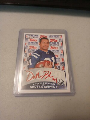 2009 Topps Rookie Premiere Donald Brown RC AUTO Rookie Autograph | eBay