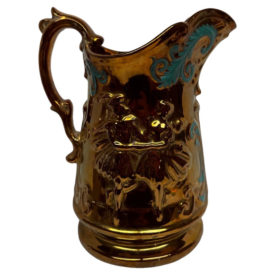 Antique Copper Lustre Luster Lusterware Jug Pitcher 7 5/8” England | eBay
