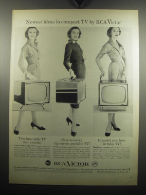 1957 RCA Victor Televisions Ad - Bellamy 17S604, Big-Screen Portable ...