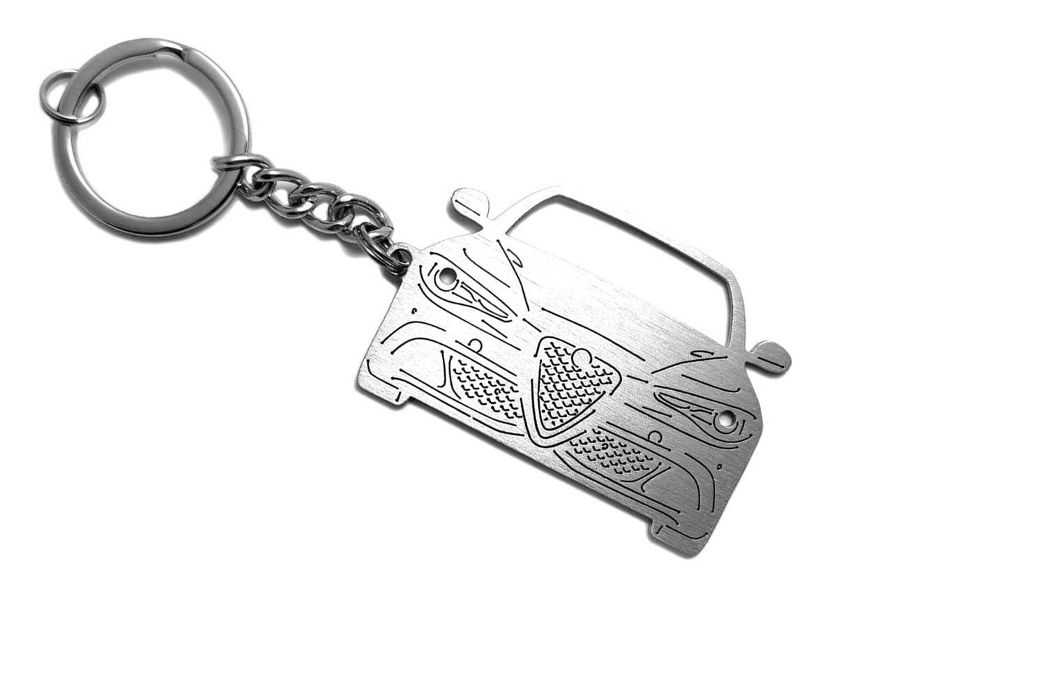 Stainless Steel Keychain Front View Car Laser Cut Key Ring fit Alfa ...