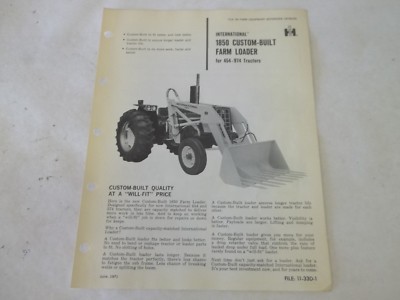 International Harvester 1850 custom built farm loader brochure | eBay