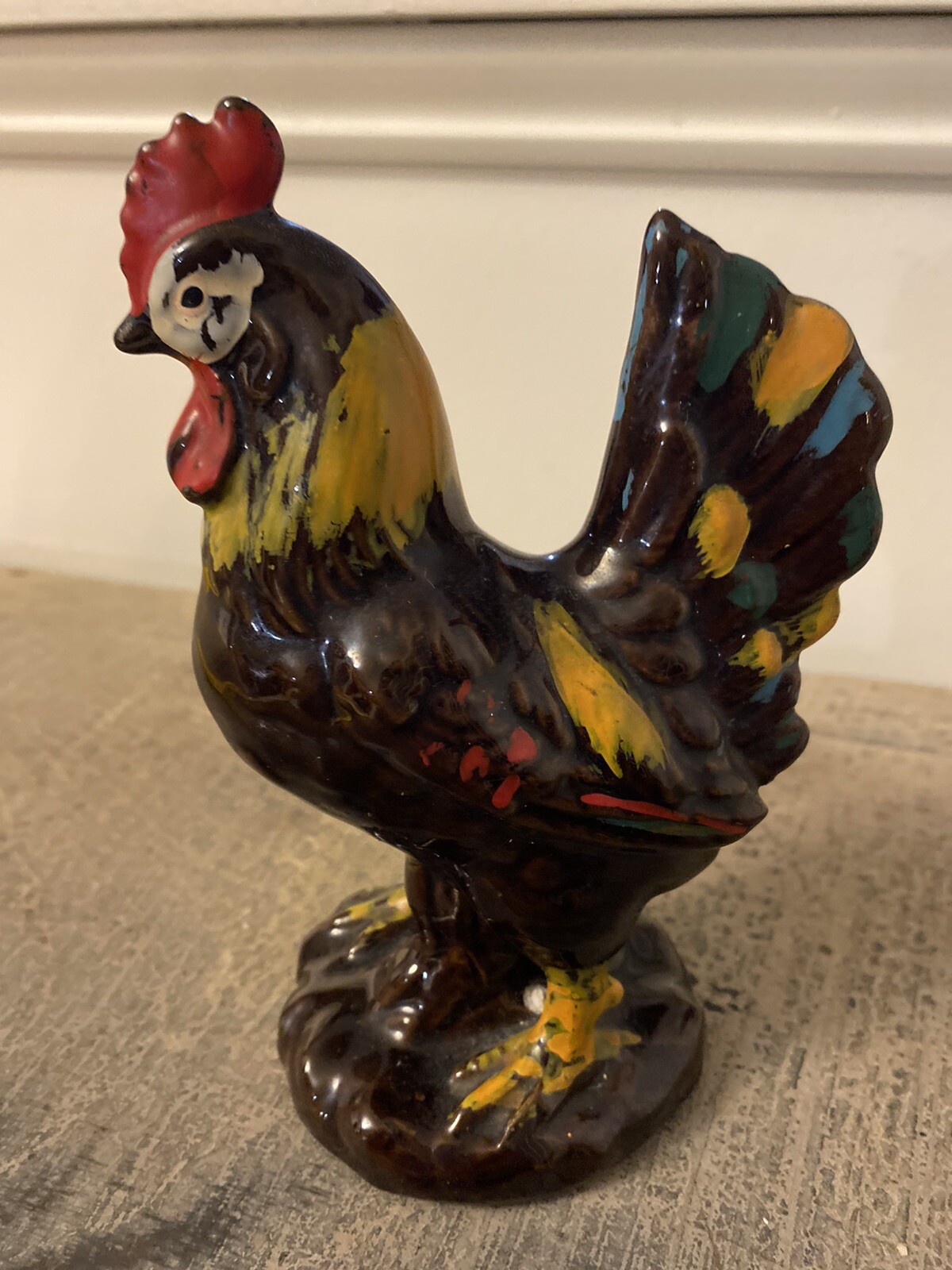 Vintage Hand Painted Ceramic Rooster 6” | eBay