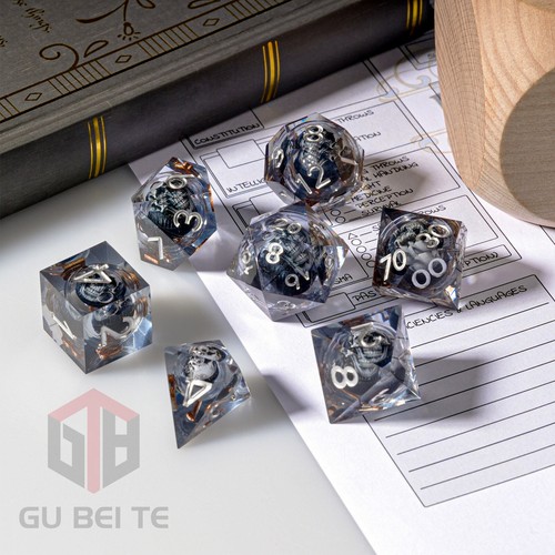 RPG Poly Dice Set D4-D20 DND Sharp Edge Dungeons and Dragons Cthulhu ...