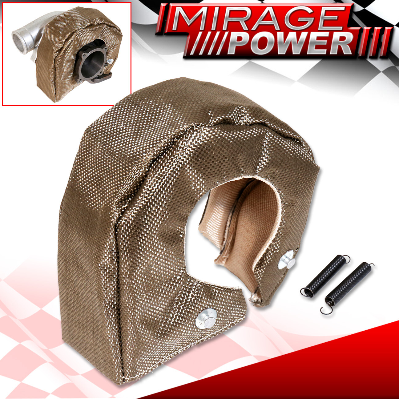 Universal Turbo Blanket Turbocharger Heat Shield Mesh Wrap Titanium T4 ...