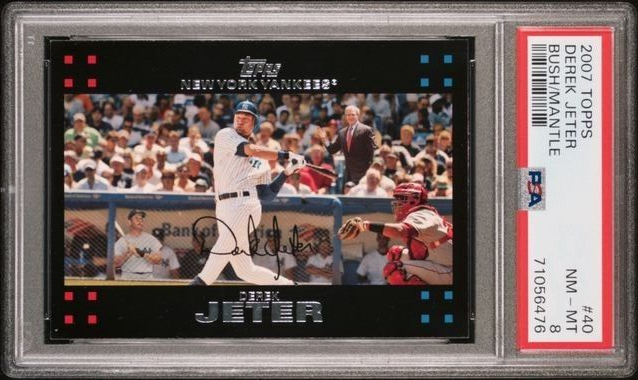2007 Topps DEREK JETER Yankees GEORGE BUSH President MICKEY MANTLE SP ...