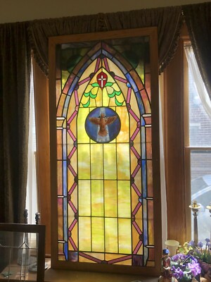 1900-1940 - Nice Antique Church Stained Glass Window