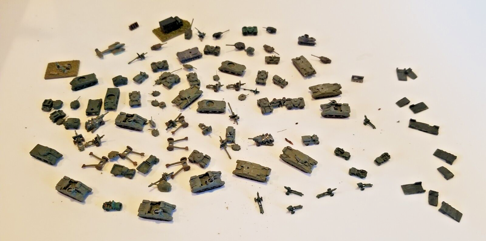 GHQ Micro Armor Miscellaneous Parts and Pieces Painted WW2 1:285 Scale ...