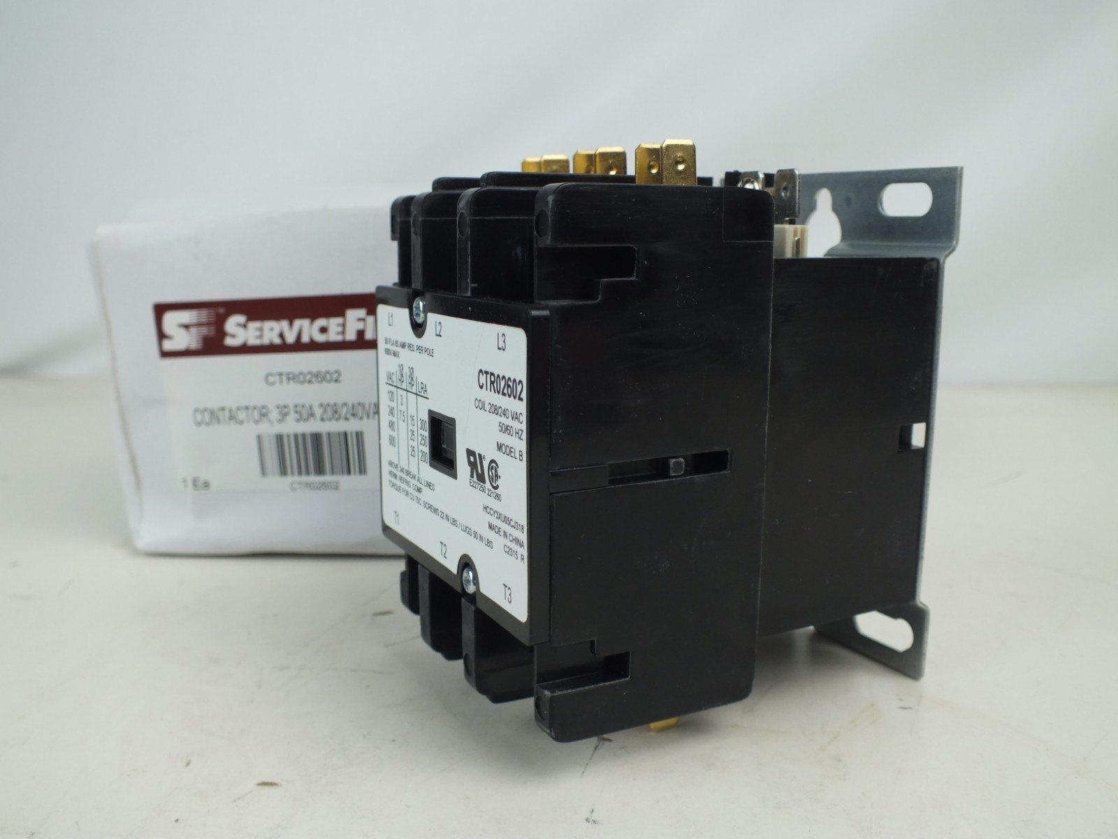 Service First Trane Contactor 3p 50a 208/240vac / lugs CTR02602 for ...