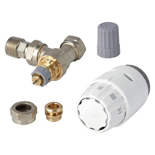 Danfoss RAS-C2 Combi 10 mm Angle Radiator Valve Set - 013G6055 for sale ...
