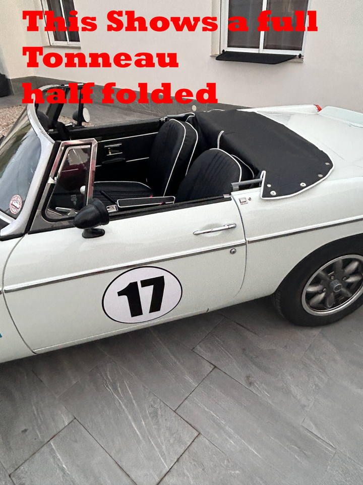 MGB, MGC Roadster 3 in 1 Full / Half Tonneau/hood cover with Headrest ...