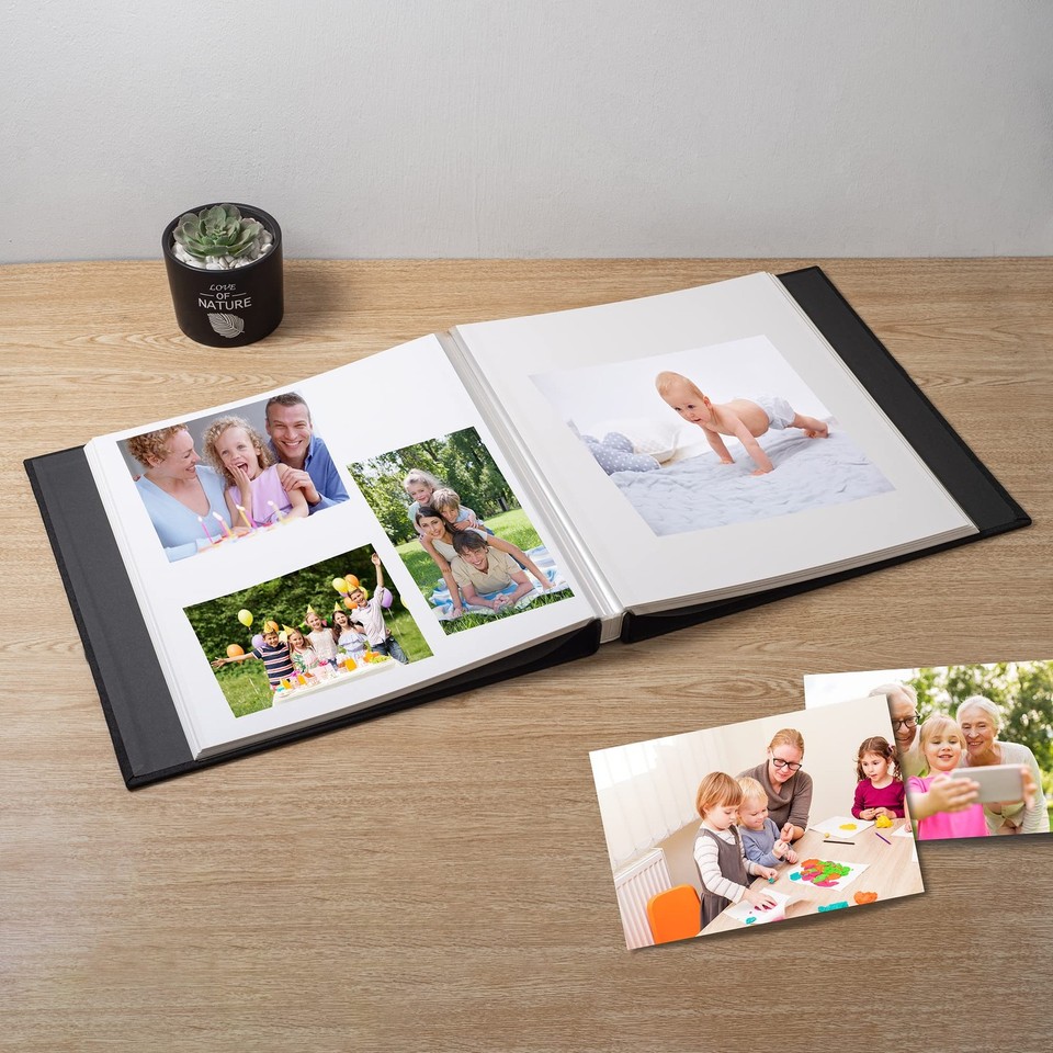 Large Photo Album Self Adhesive Scrapbook Album for 11"x10.6" 40Pages ...
