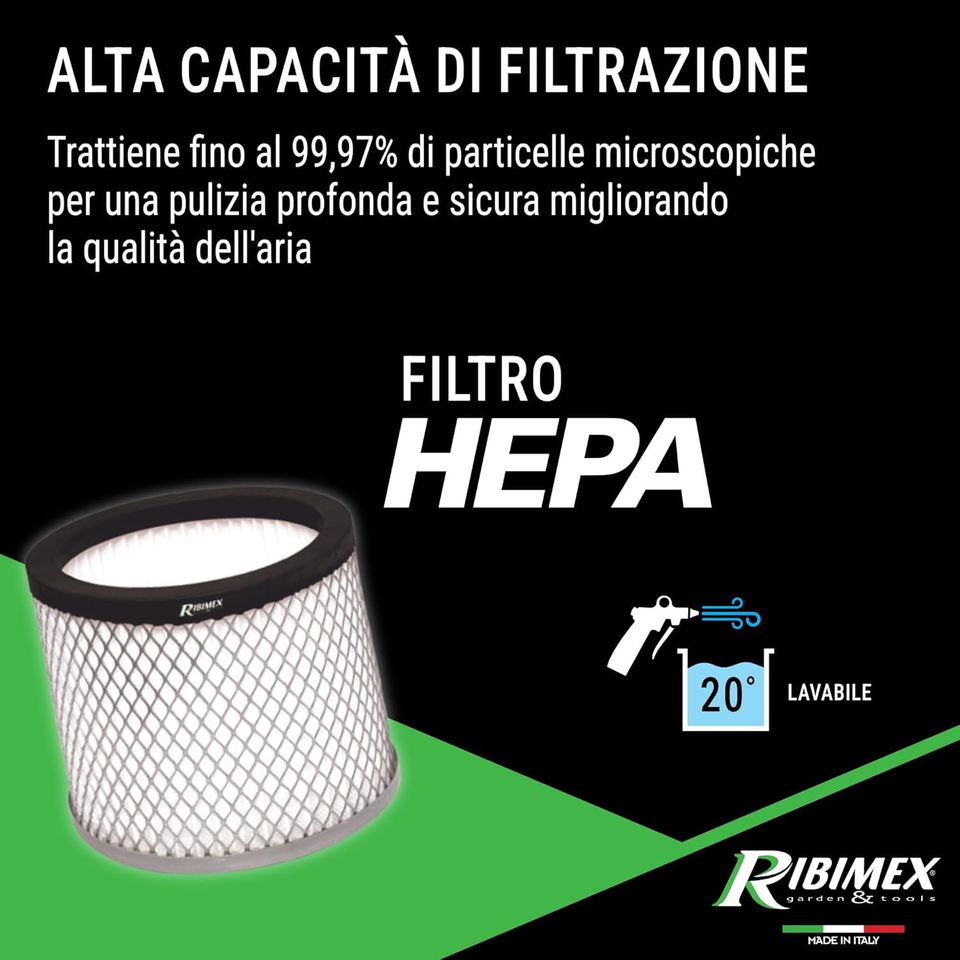 Aspiracenere Elettrico Minicen, Con Filtro HEPA Intercambiabile E ...
