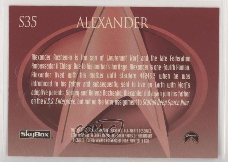 1997 SkyBox Star Trek: The Next Generation Season 6 Alexander Rozhenko ...