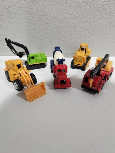 Construction Toys Vintage Lot 1/64 Crane, Dozer, Loader, Excavator ...