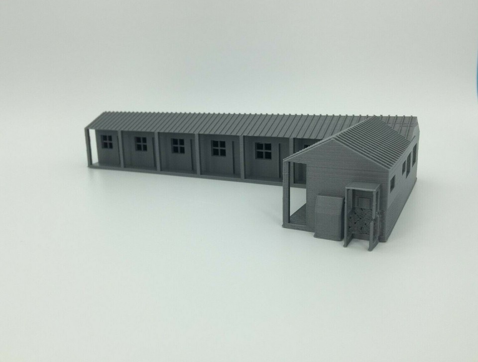 L Shape "Bates Style" Small Town or City MOTEL - HO Scale 1:87 - 3D ...