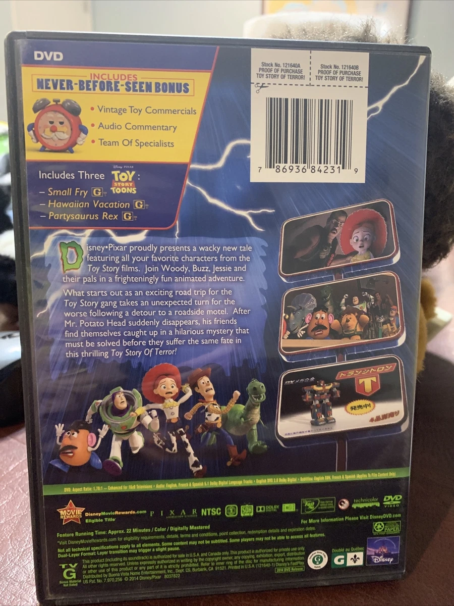 Toy Story Of Terror Dvd Ebay