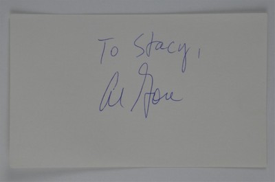 Al Gore Signed 3x5 Index Card Autographed Vice President United States ...