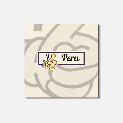 I Like Peru Travel Slogan 4'' X 4'' Square Wooden Coaster | eBay