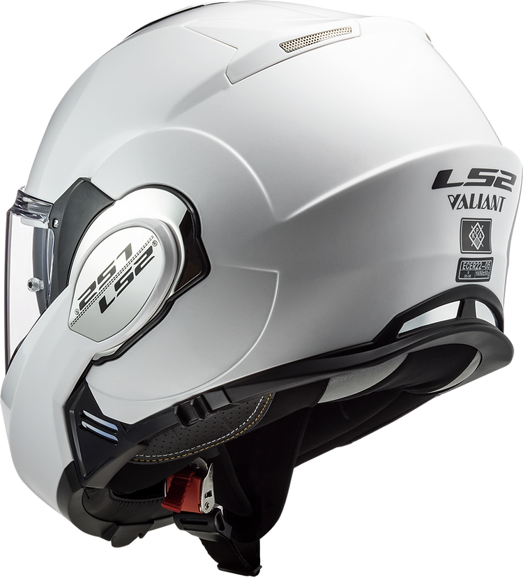 Open Box LS2 Adult Solid Valiant Modular Motorcycle Helmet Gloss White ...