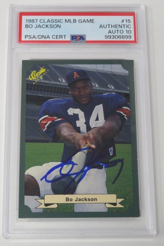Bo Jackson ROYALS Signed Autograph 1987 Classic Green Rookie Card 15 ...