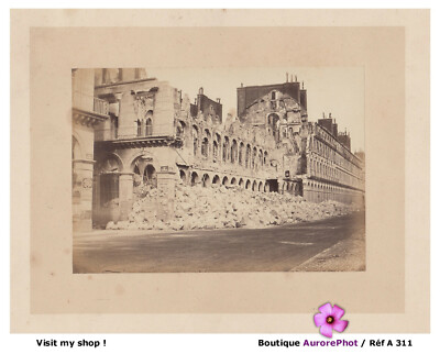 RUINES DE PARIS, COMMUNE INSURRECTION, MINISTÈRE FINANCES, ALBUMINÉ ...