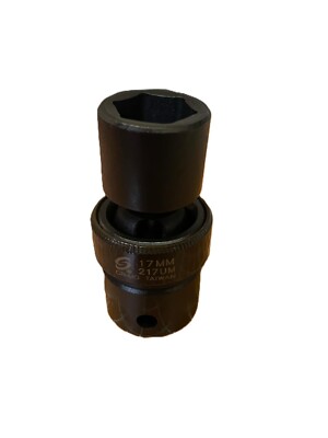 17mm 1/2" Drive 6 Point Universal Shallow Impact Socket Swivel Sunex ...