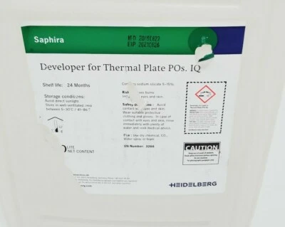 Heidelberg Saphira Developer Thermal Plate | Grelly USA