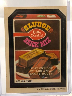 1974 Topps Wacky Packages SLUDGE BRICK MIX Trading Card Sticker | eBay