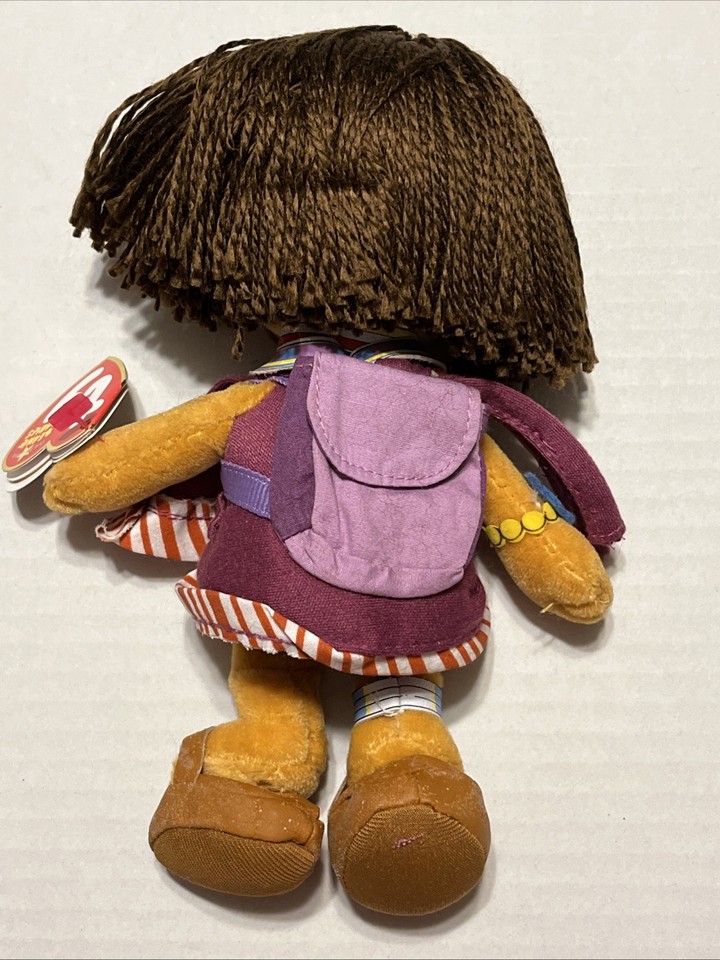 Brand NEW w/ Tag / Bag 8" Dora The Explorer 2006 TY Beanie Babies Doll ...