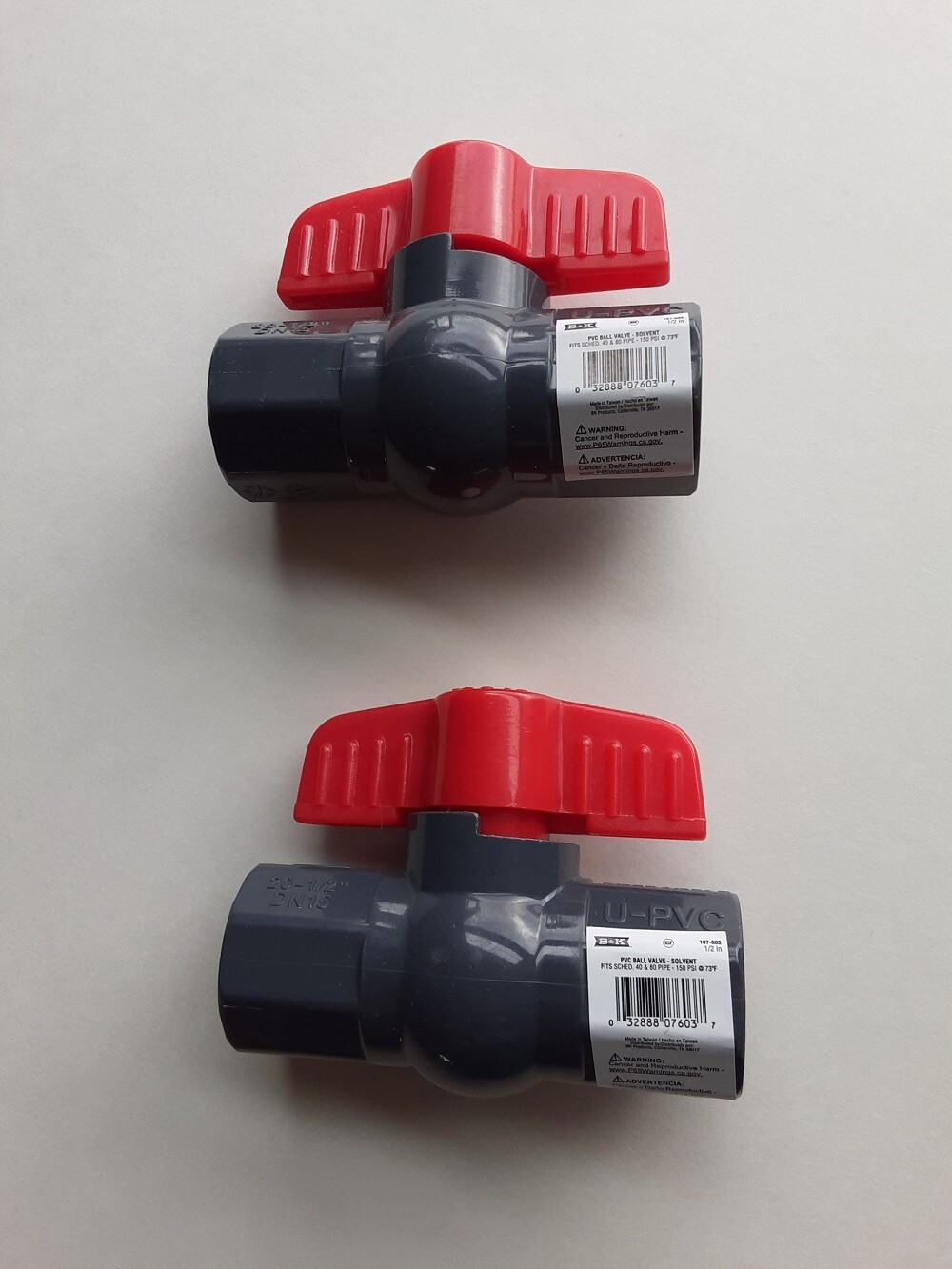 2pack B & K 107-603 Ball Valve, 1/2 in Connection, 150 psi Pressure ...