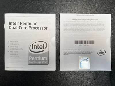 Intel Pentium Dual-Core Processor Installation Instructions with Logo ...