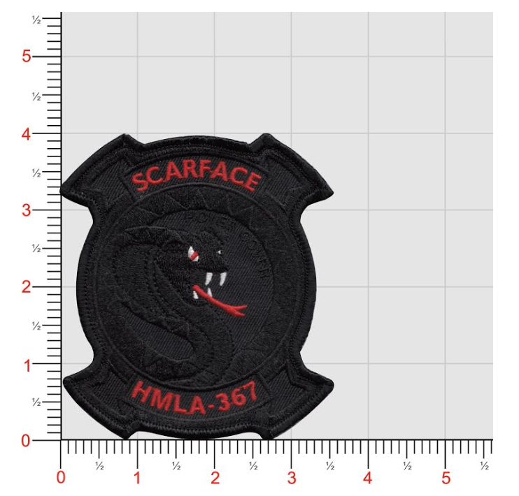 MARINE CORPS HMLA-367 SCARFACE HOVER COVER BLACK EMBROIDERED PATCH | eBay