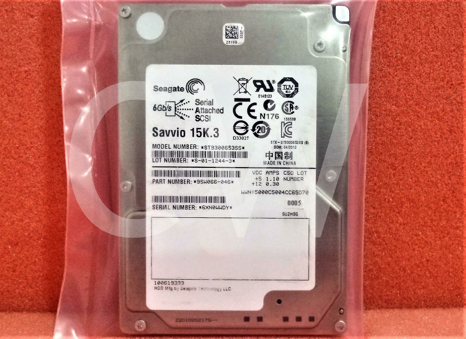 ST9300653SS Seagate 9SW066-046 300GB 15000RPM 6Gbps 2.5" SAS HDD Hard ...