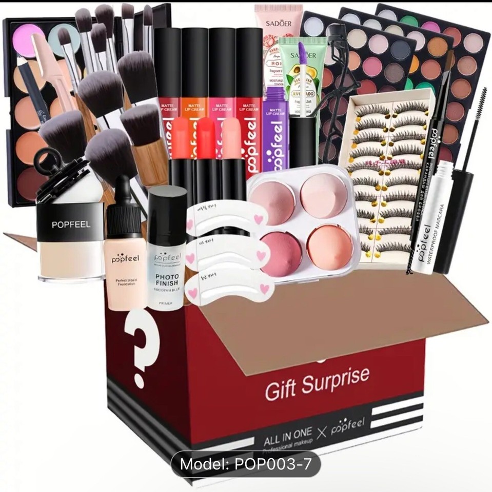 POPFEEL All In One Makeup Kit Gift Set With Eyeshadow Palette ...