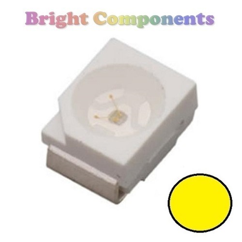 10 x Yellow PLCC-2 LED (SMD SMT 3528/1210) - Ultra Bright - UK - 1st ...