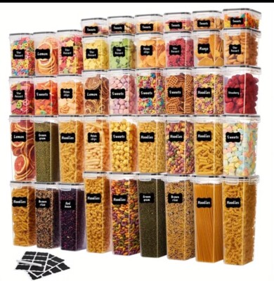 Airtight Food Storage Containers with Lids, Vtopmart 24 pcs Plastic ...