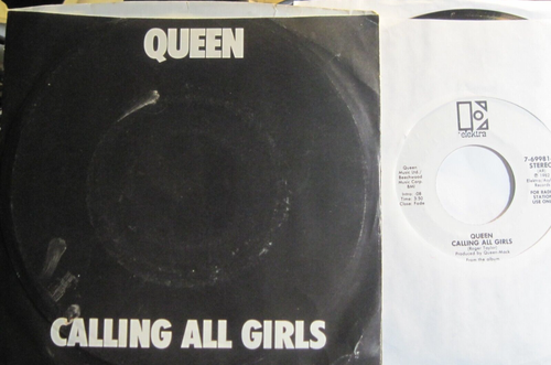 QUEEN * 45 * Calling All Girls * 1982 * DJ PROMO Stereo Mono USA ...