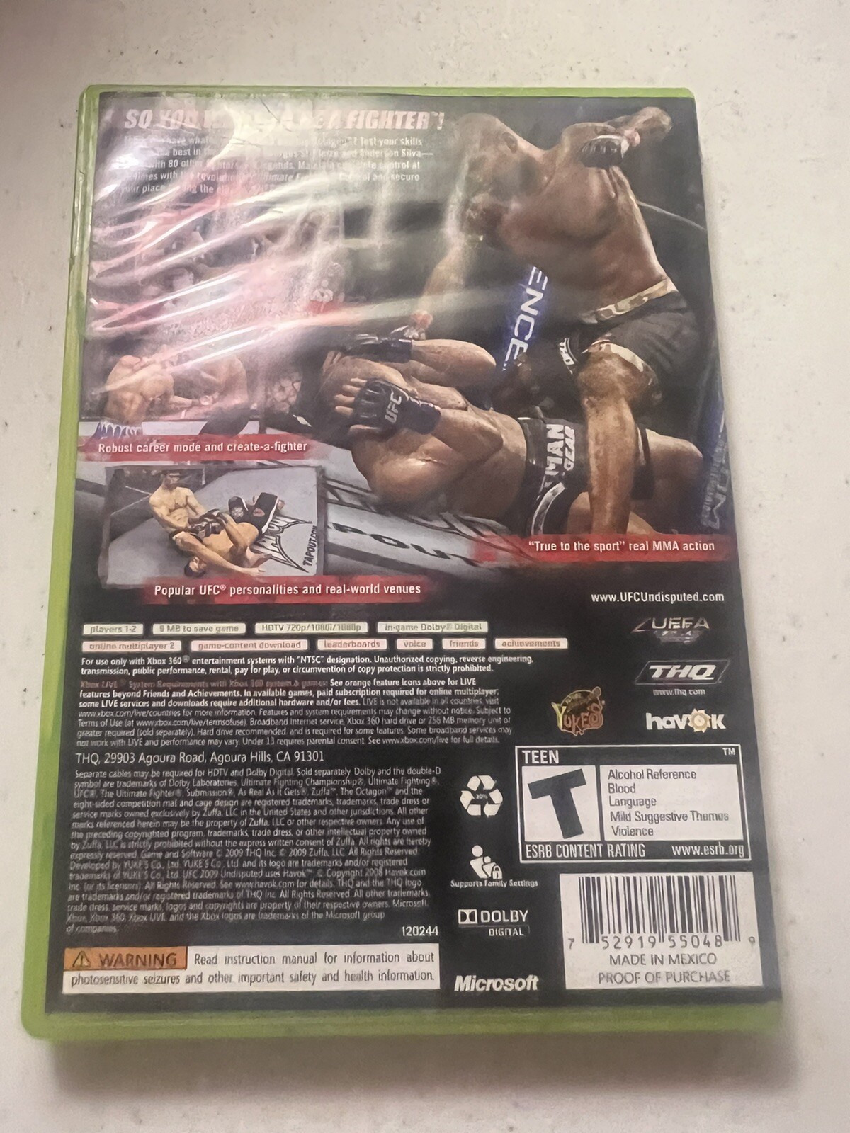 UFC 2009 Undisputed Xbox 360 | eBay