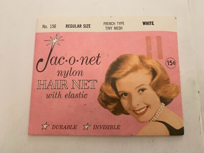 Vintage 1960's Jac-O-Net Nylon Hair Net Number 156 New Old Stock | eBay