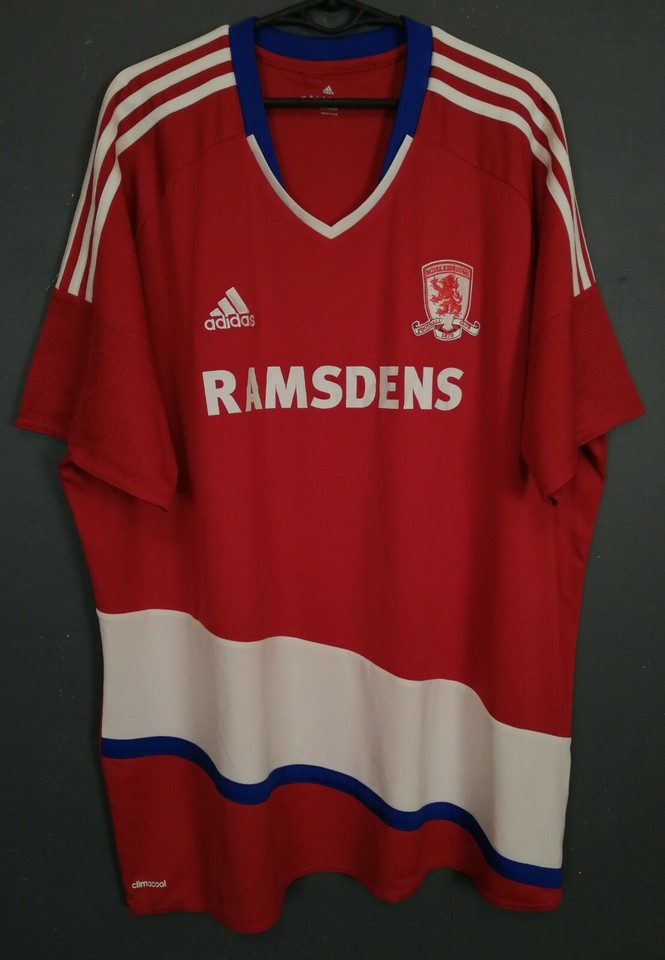 ADIDAS FC MIDDLESBROUGH 2016/2017 BORO SOCCER FOOTBALL SHIRT JERSEY ...