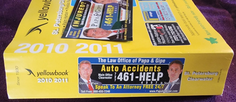 Yellowbook 2010-2011 St. Petersburg Clearwater Largo FL Yellow White Pages Phone | eBay