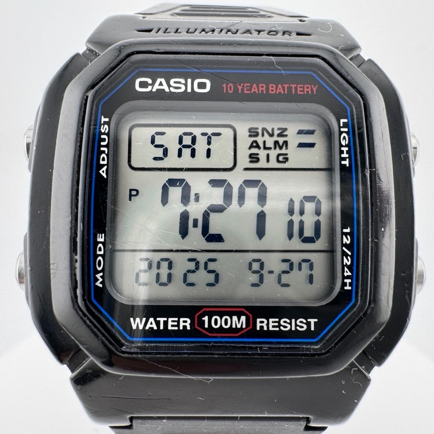 Casio Men's Watch W800H Illuminator Quartz Digital Black Resin Sport ...
