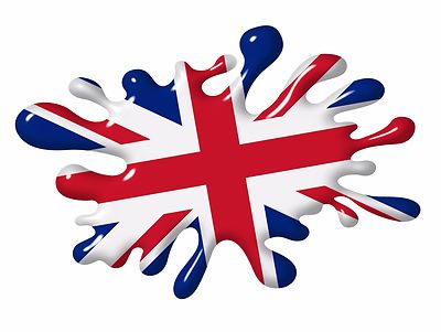 LARGE 3D Printed Effect SPLAT Union Jack British Flag car sticker ...