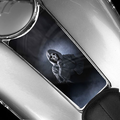 GRIM REAPER SKULL HUSH Tank Dash Panel Insert Fits Electra & Road Glide ...