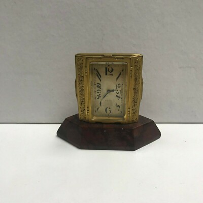 f139 Vintage 8 Days Art Deco Miniature Standing Swiss Clock 1920's | eBay