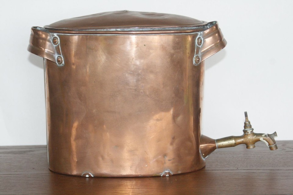 Antique LANDERS FRARY & CLARK Copper Pot Water Tank with Spout. Unusual ...